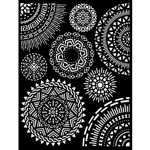 Sabluuna - Stamperia Thick Stencil Savana Tribal Circles ...