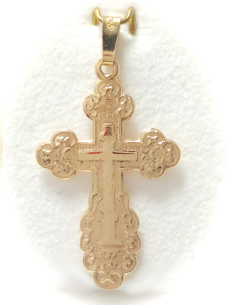 RMV-Korut Ortodoksi Risti-riipus 27mm korkea, keltakultaa - RMV-Korut