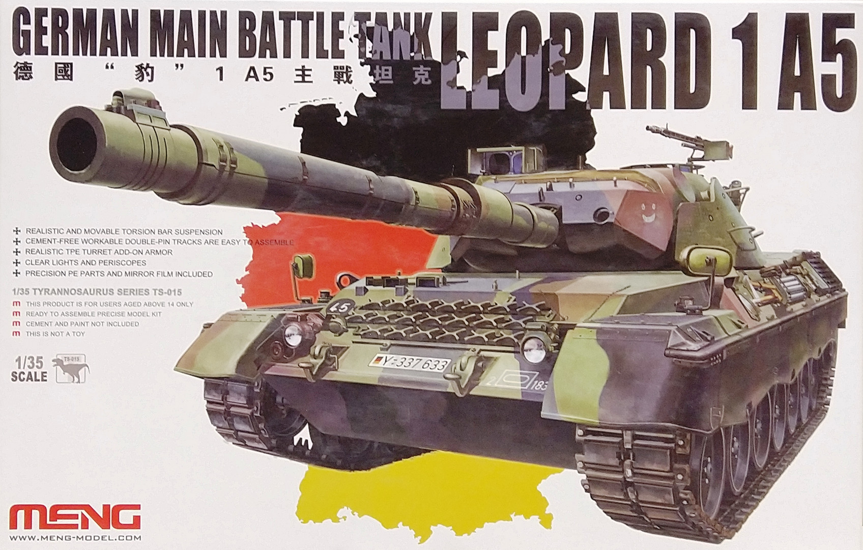 Leopard 1 A5, pienoismalli, rakennussarja - Mallisto