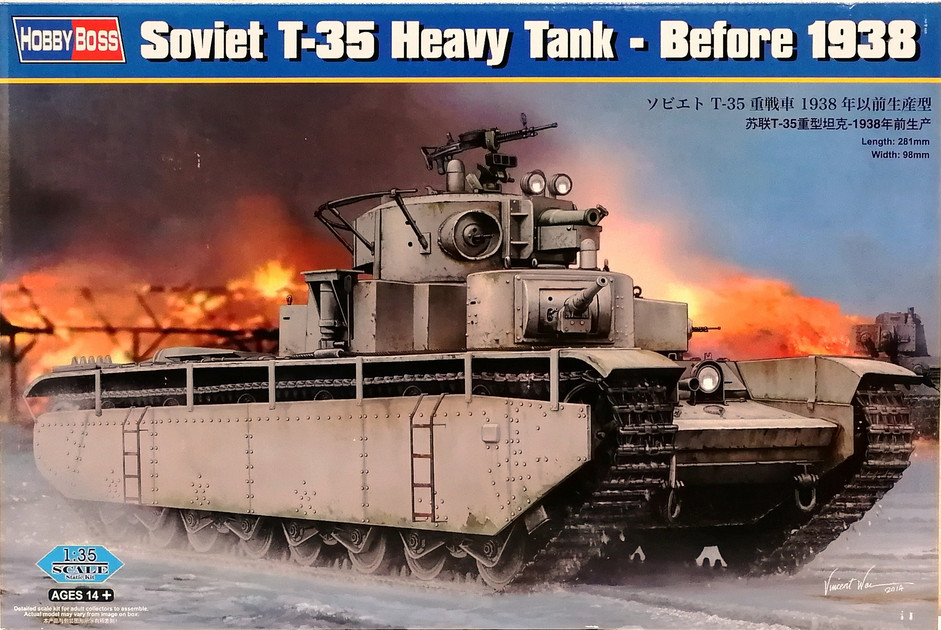 Soviet T-35 Heavy Tank (before 1938), pienoismalli, rakennussarja ...