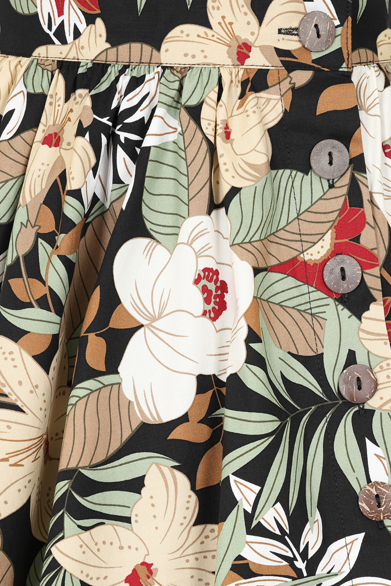 50253 Hell Bunny Adelaida, 50 -luvun tyylin taskullinen puuvillahame ...