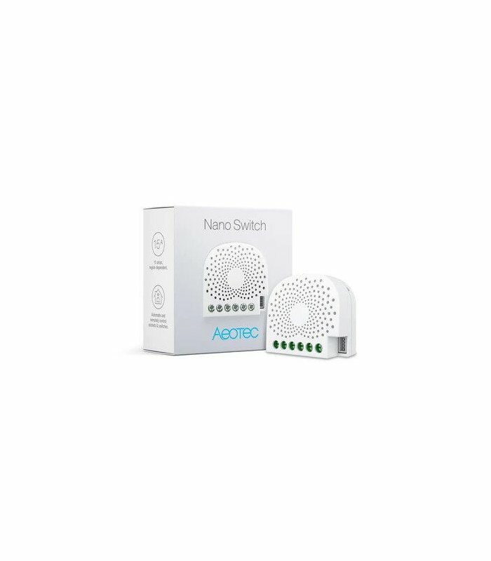 AEOTEC - Z-Wave+ Nano Switch 1x10A – KOTIAUTOMAATIOKAUPPA.FI