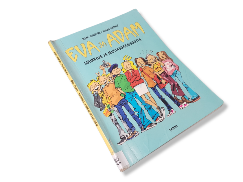 Kierrätyssarjakuva (Måns Gahrton, Johan Unenge - Eva ja Adam : suukkoja ...