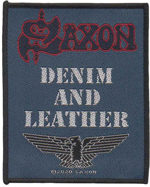 SAXON Denim And Leather patch - Horror-Shop verkkokauppa