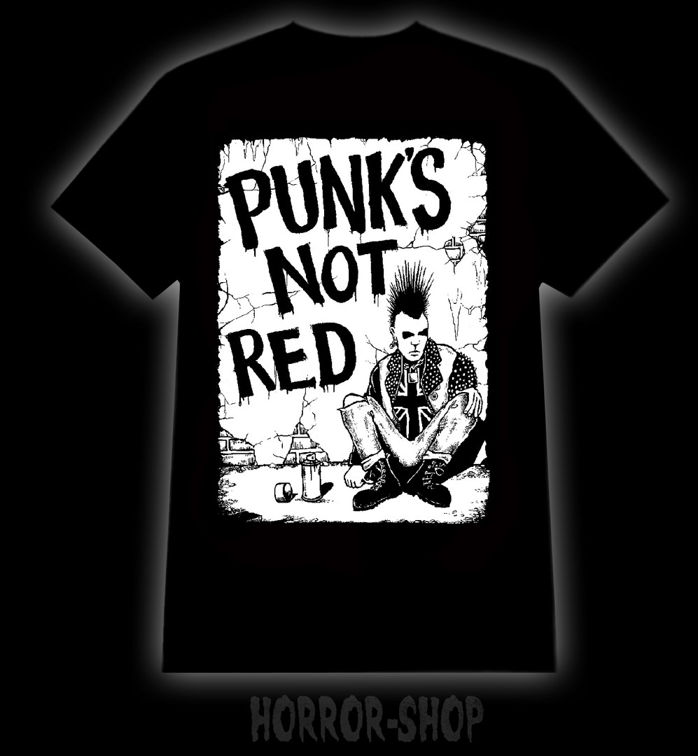 Punks not red t-shirt - Horror-Shop verkkokauppa