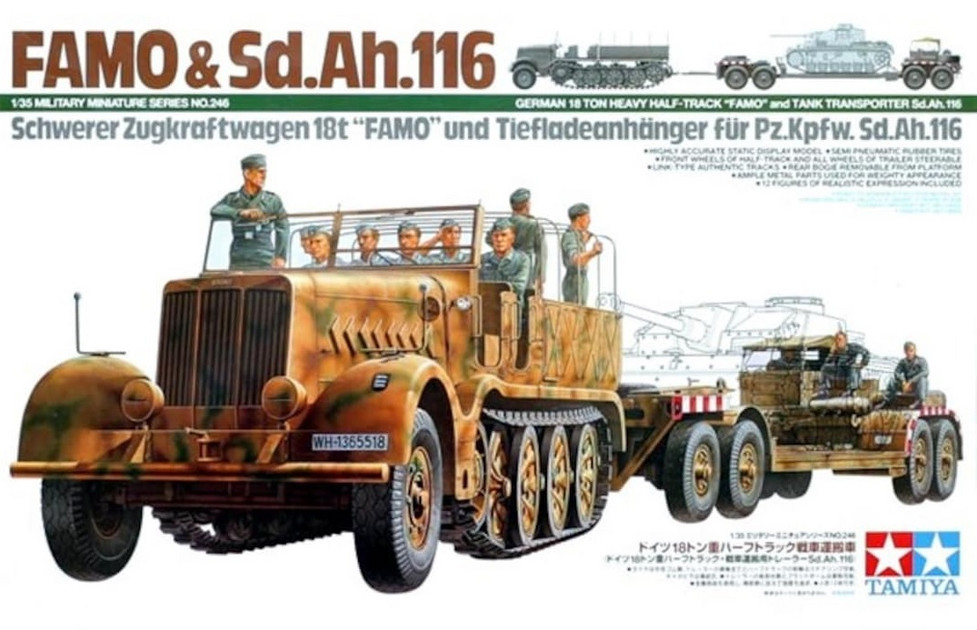 Sdkfz 9 18t halftrack FAMO "Bulle" with trailer 1/35