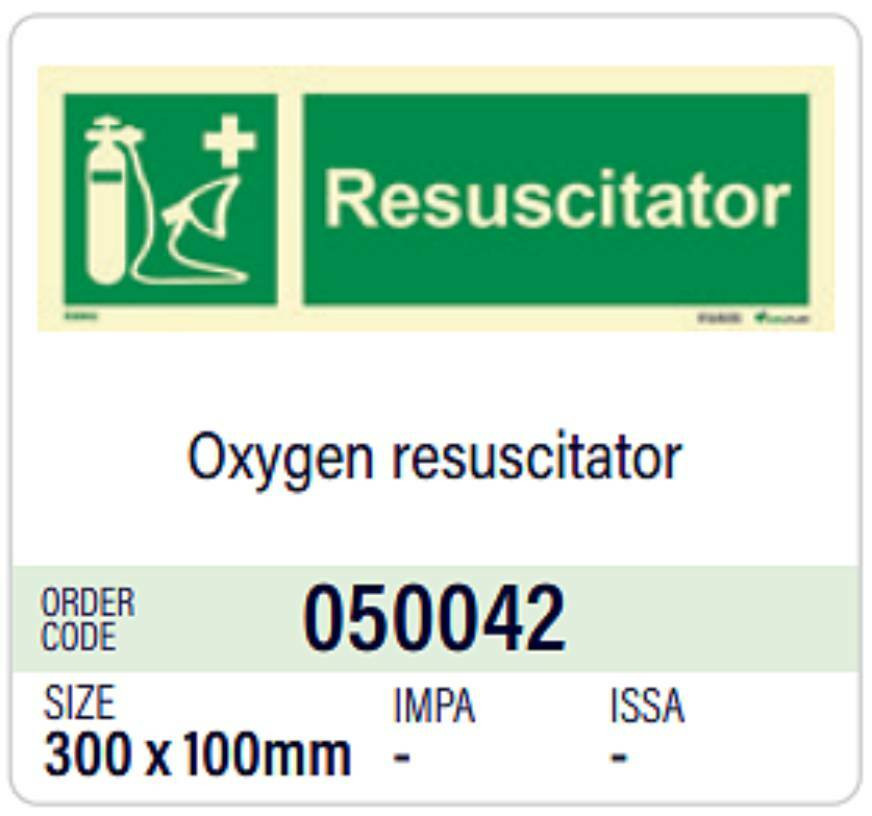 Oxygen resuscitator - Safety signs - Imo signs - Imomerkit.fi - IMOMERKIT