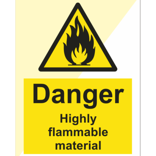 Danger Highly flammable material - Hazard signs - Imo signs - Imomerkit ...