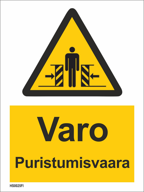 Varo Puristumisvaara - Varoitusmerkit - Imomerkit - Imomerkit.fi ...