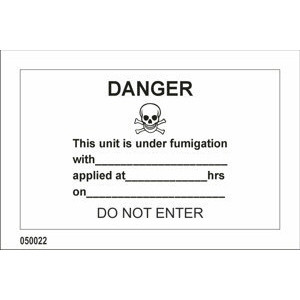 Danger this unit is under fumigation - Prohibition signs - Imo signs ...