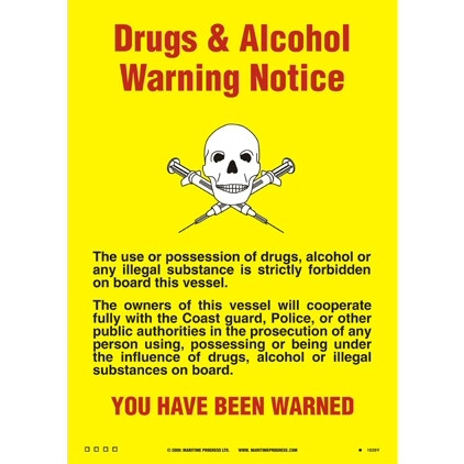 Drugs and Alcohol Warning Notice - Safety awareness and training ...