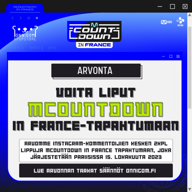 MCOUNTDOWN IN FRANCE INSTAGRAM ARVONTA – ONNIGOM