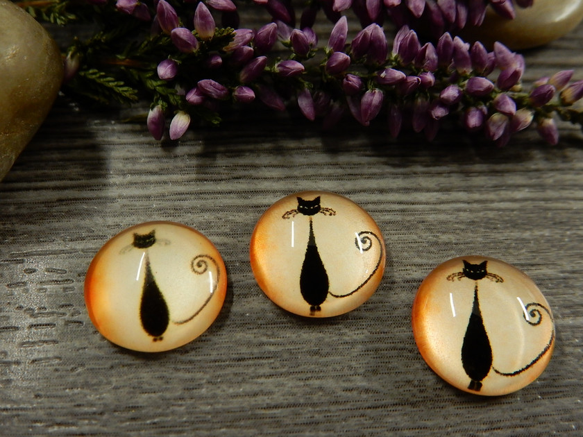 Kapussi kissa, 12mm, oranssi, 1kpl - Korunosia.fi