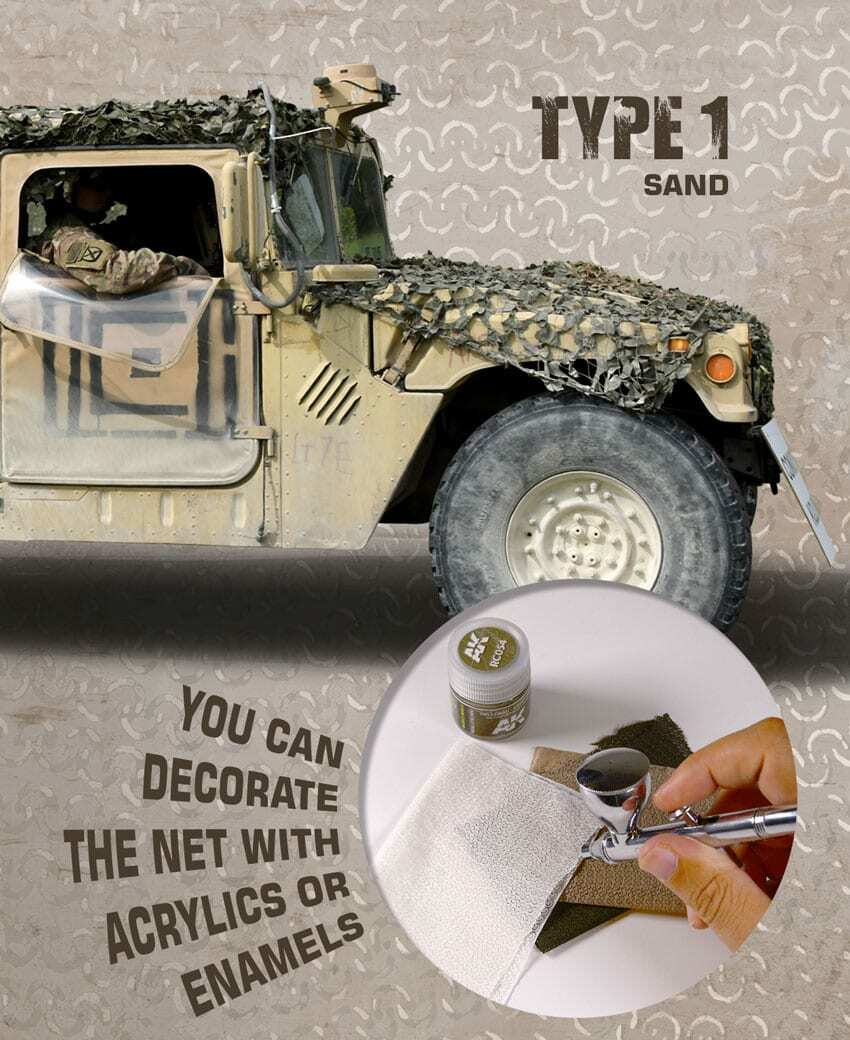 CAMOUFLAGE NET SAND TYPE 1 – Manse Models