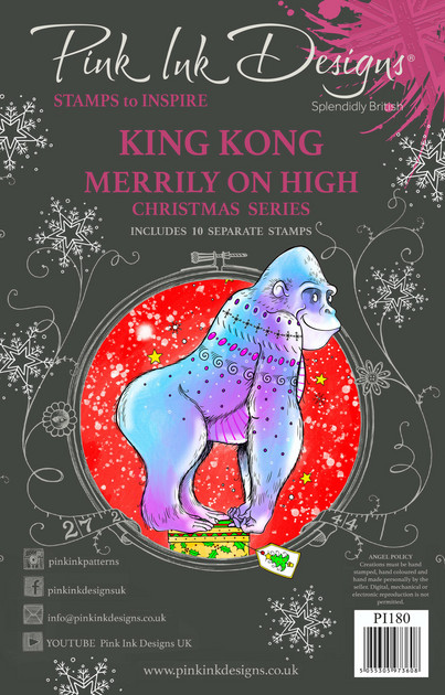 Pink Ink Designs leimasinsetti King Kong Merrily On High - Käsitellen
