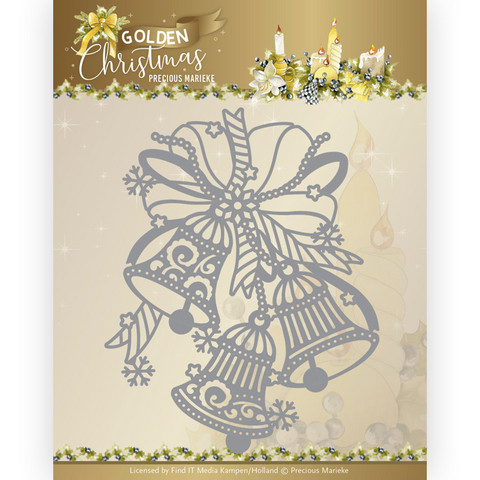 Precious Marieke Golden Christmas stanssi Christmas Bell Ornament ...