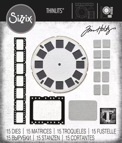 Sizzix Thinlits by Tim Holtz stanssi Vault Picture Show - Käsitellen