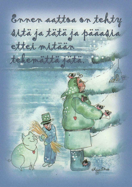 Joulukortti - Iloista joulua #5 - Postcard Garden