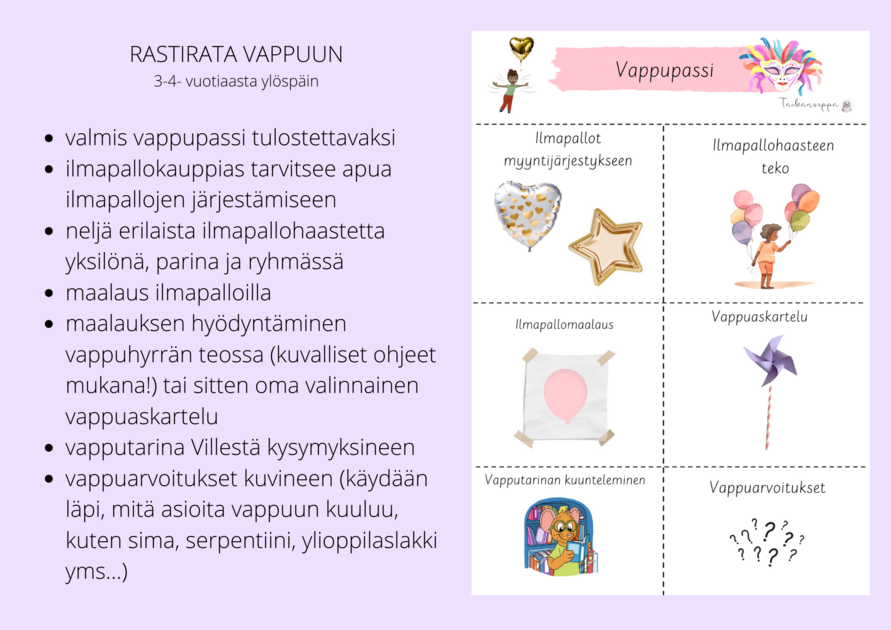 vappurata, vappu, vappuaskartelu, vappuseikkailu, vappu päiväkoti ...