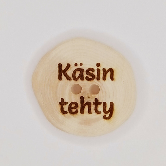 Käsin tehty puinen merkki - Elävä Lankakori