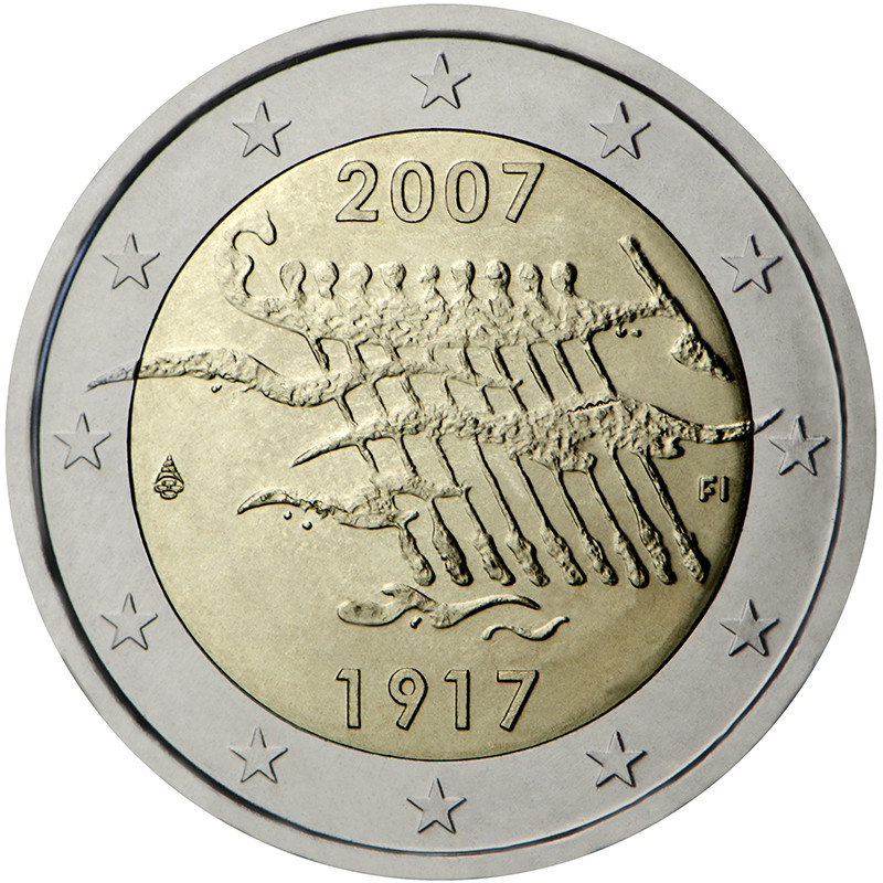 Suomi 2 € 2007 Itsenäisyys 90 vuotta - Eurospecial.fi