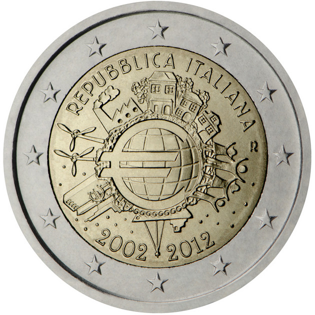 Italia 2 € 2012 Euro 10 vuotta - Eurospecial.fi