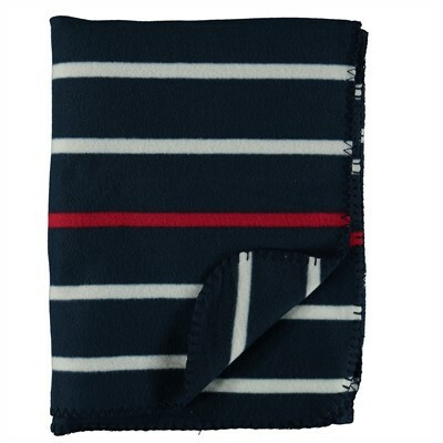 merihenkinen fleece huopa peite torkkupeitto sini valko puna ...